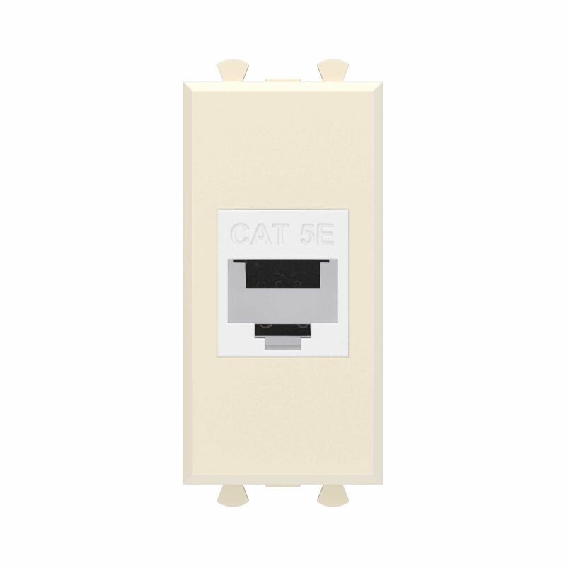 Розетка компьютерная 1мод. Avanti "Ванильная дымка" RJ45 кат.5E без шторок модульная механизм DKC 4405661