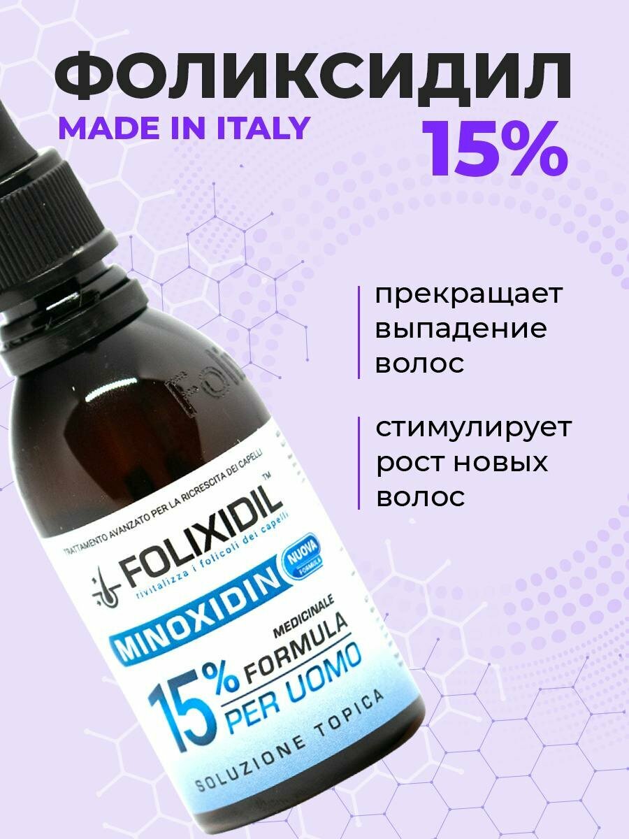 Средство для роста бороды и волос, Folixidil 15%