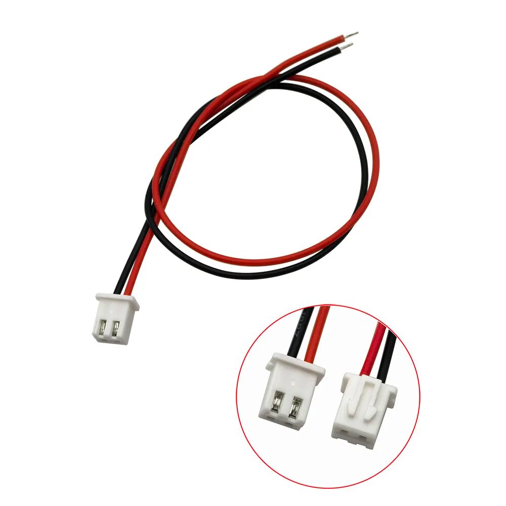 5шт JST XH-2.54 2PIN разъем Male, 26AWG, 200мм