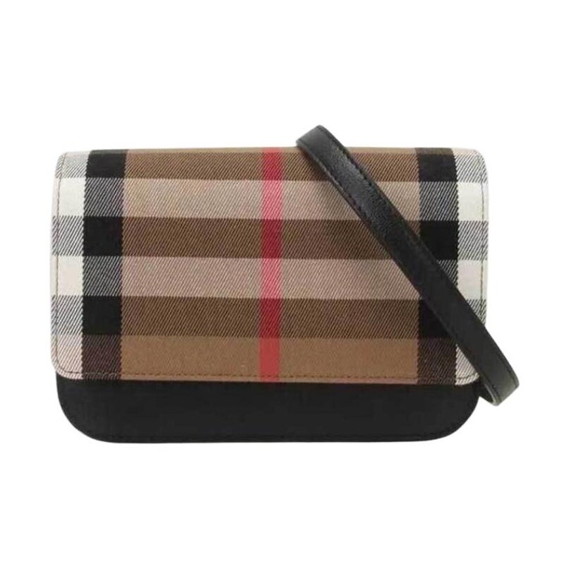 Сумка BURBERRY, фактура плетеная, черный — фото 1
