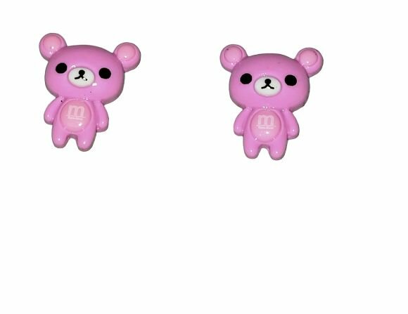 Серединки для канзаши, "Медведь" 30х25 мм. - 5 шт.