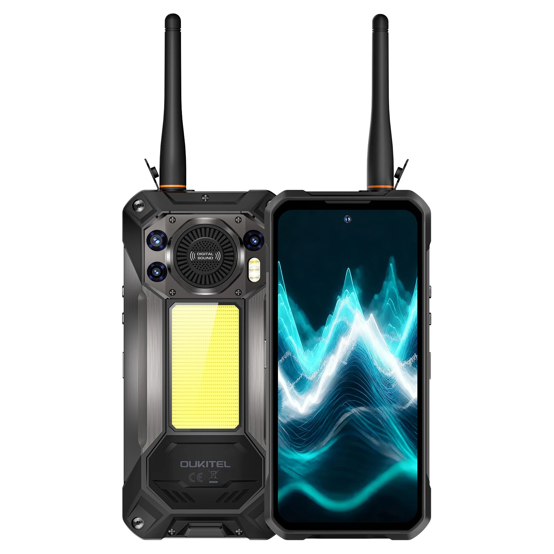 Прочный телефон OUKITEL WP61 plus с поддержкой 5G, функцией рации, 6,8-дюймовым FHD+ экраном, 36 ГБ (12+24) + 512 ГБ памяти, батареей 20000 мАч, камерой 108 МП и процессором MTK Dimensity 7025.