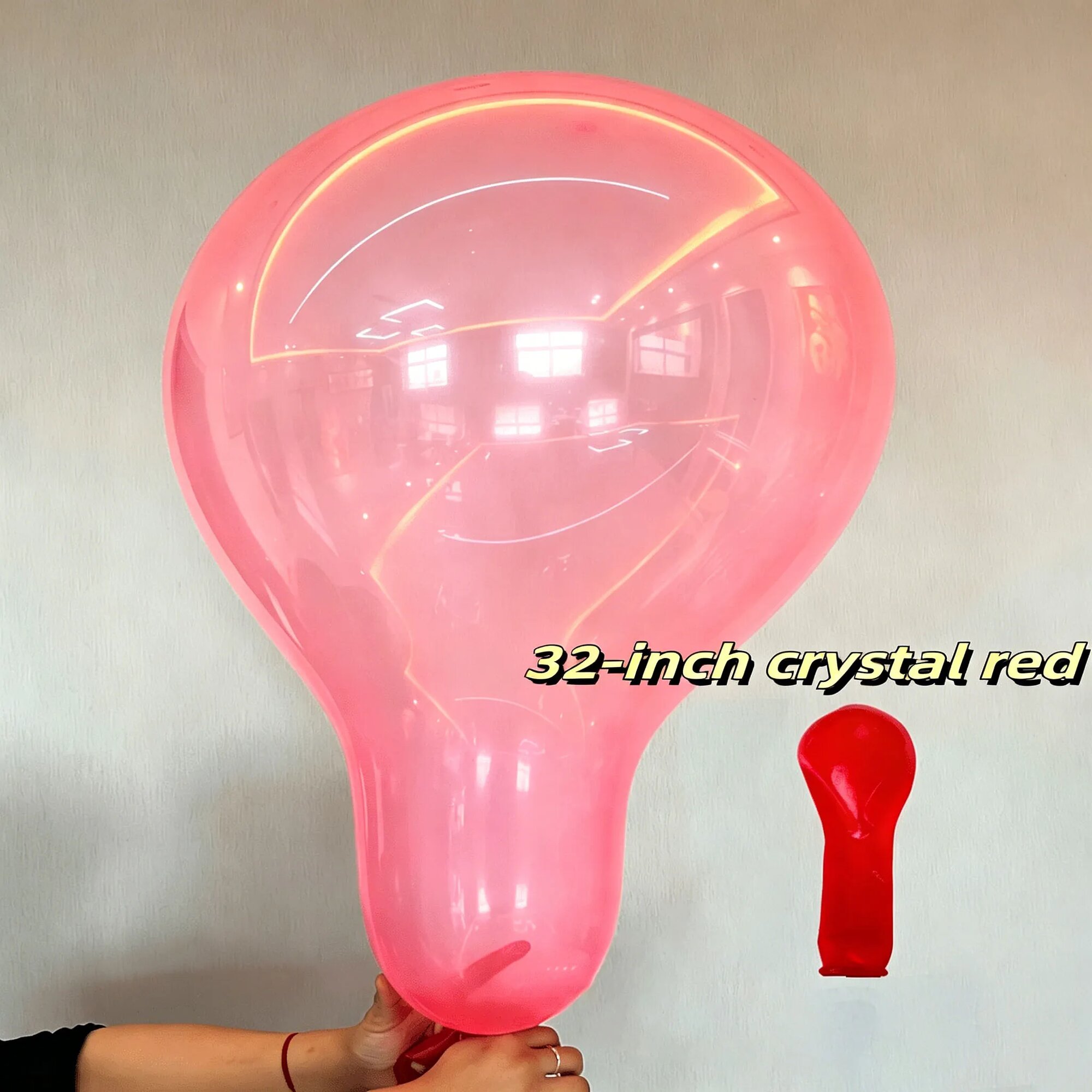 Надувные шары 32 дюйма, прозрачные, 2 шт, для вечеринок Розовый, Crystal Red, 2pcs