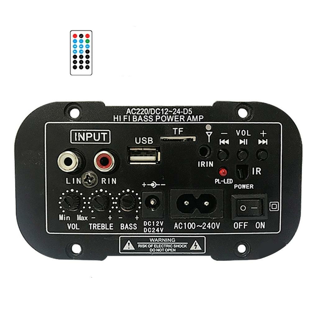 USB-TF-усилитель с сабвуфером и Bluetooth