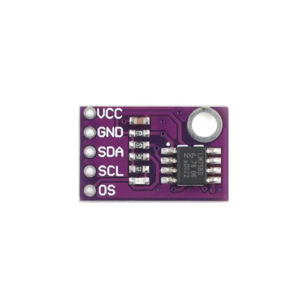 Модуль датчика температуры LM75 CJMCU-75, высокоскоростной интерфейс I2C IIC, высокая точность — фото 1