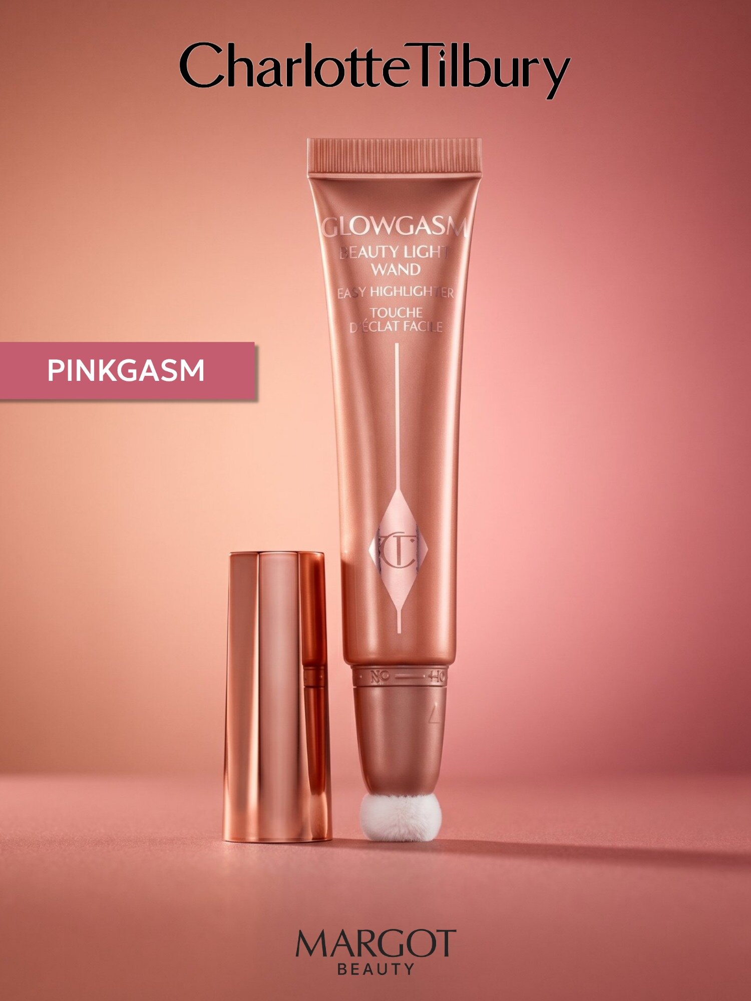 Кремовые румяна PINKGASM Charlotte Tilbury, cерия Glowgasm Beauty Light Wand, 12 мл, оригинал