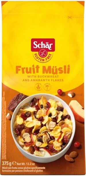 Безглютеновые фруктовые мюсли Schar 2 шт x 375г