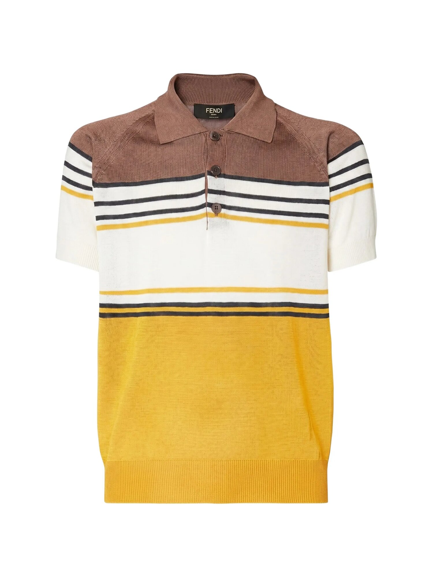 Рубашка FENDI Striped short-sleeve polo shirt