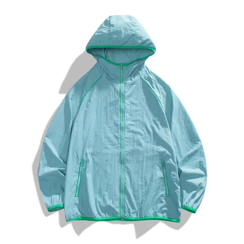 Мужская ветровка голубая MUSTYORK, light blue