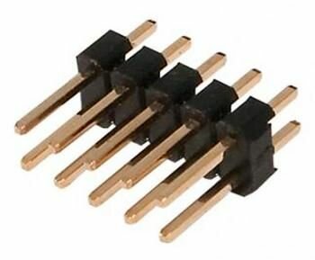 PLD-10 (DS1021-2x5), Вилка штыревая 2.54мм 2х5pin прямая / 15 штук