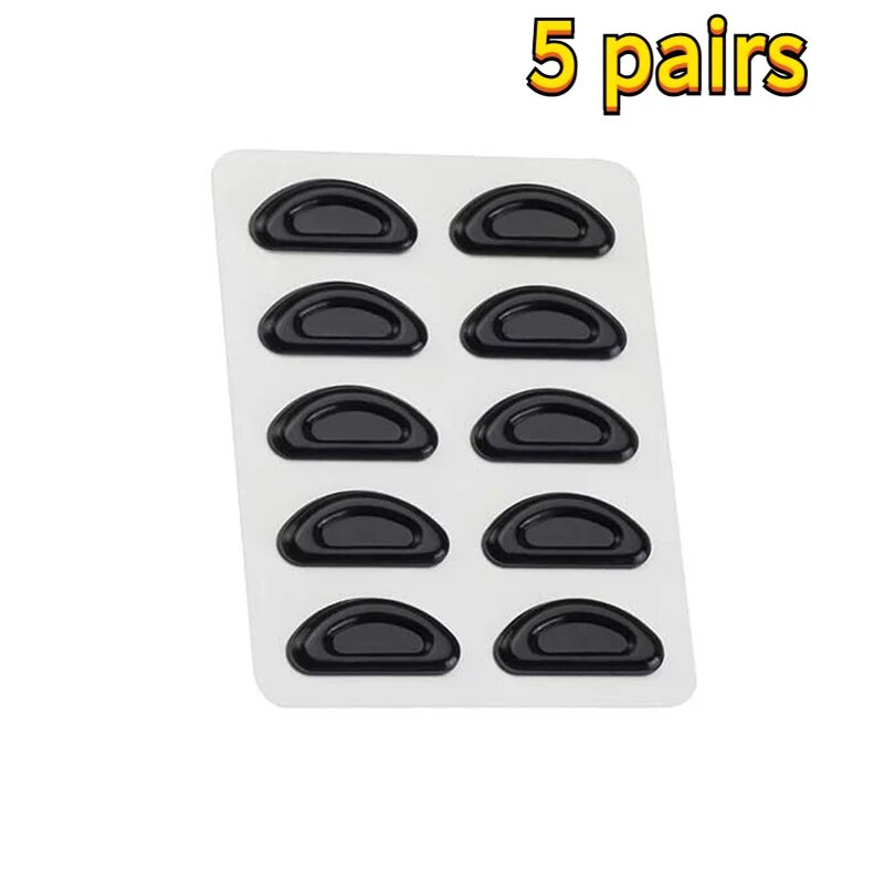 HELTFARM Силиконовые носоупоры для очков (черный/белый), 5 пар Черный, 5 pairs B