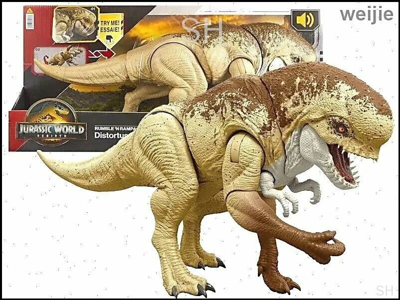 Фигурка Динозавра Mattel Jurassic World - Фигурка динозавра Дистортус Рекс с функцией атаки и звуками - Мир Юрского периода JGB58