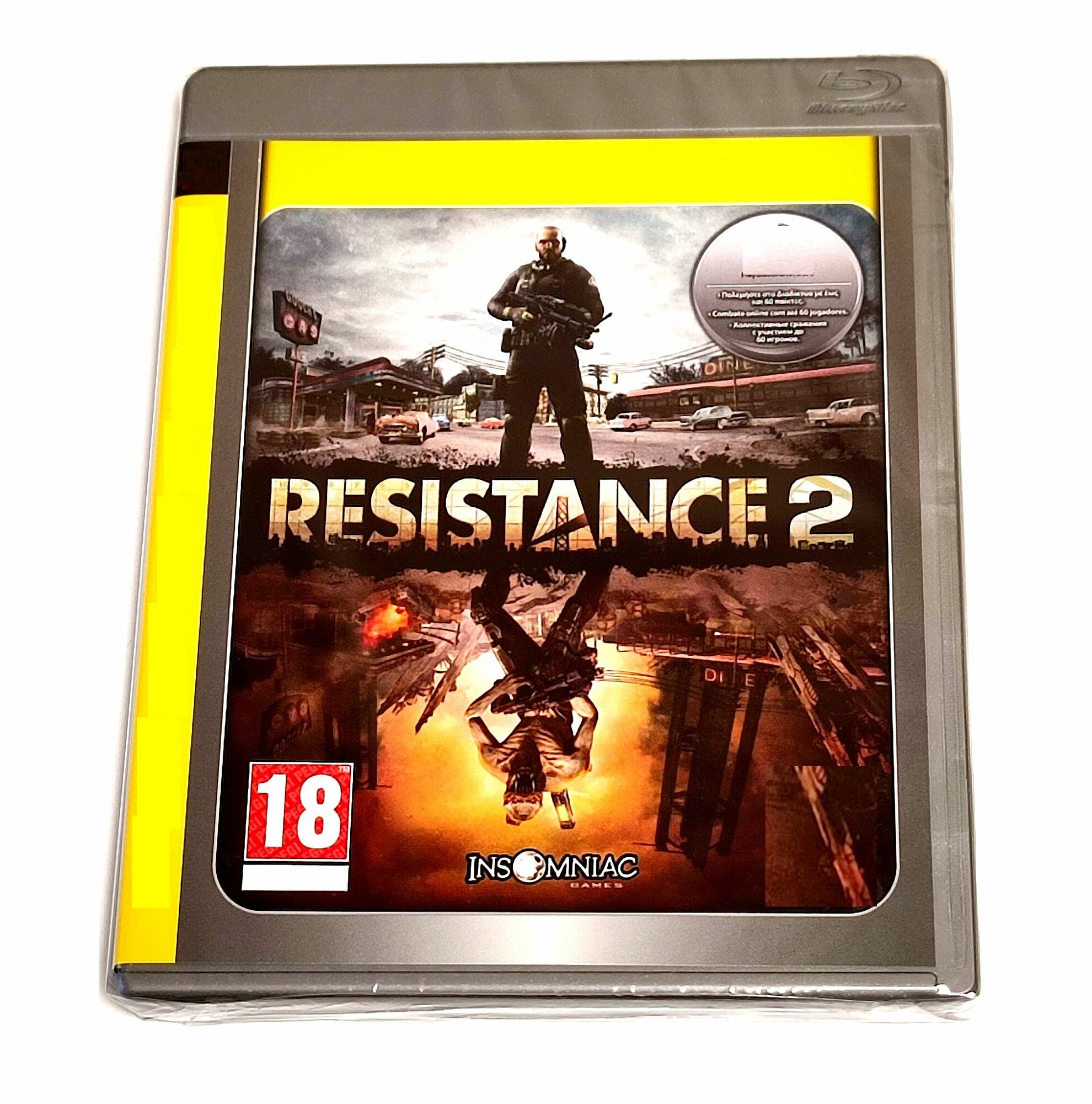 Видеоигра для PS3. Resistance 2 (2008, английская версия) экшен, приключения / 18+, 1-2 игрока, сетевая 2-60, серия Platinum