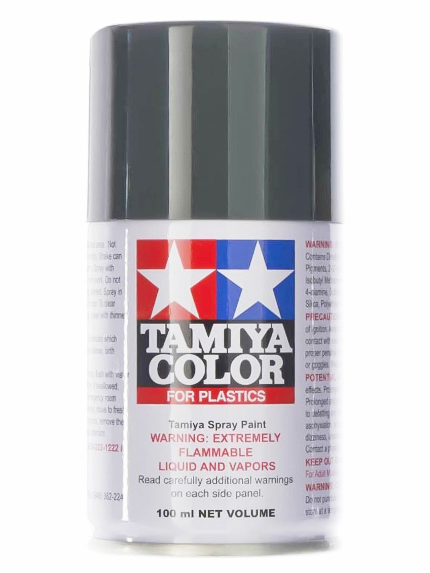 Краска лаковая аэрозольная Tamiya Color Lacquer TS-82 Black Rubber 85082 резиновая черная матовая, 100 мл