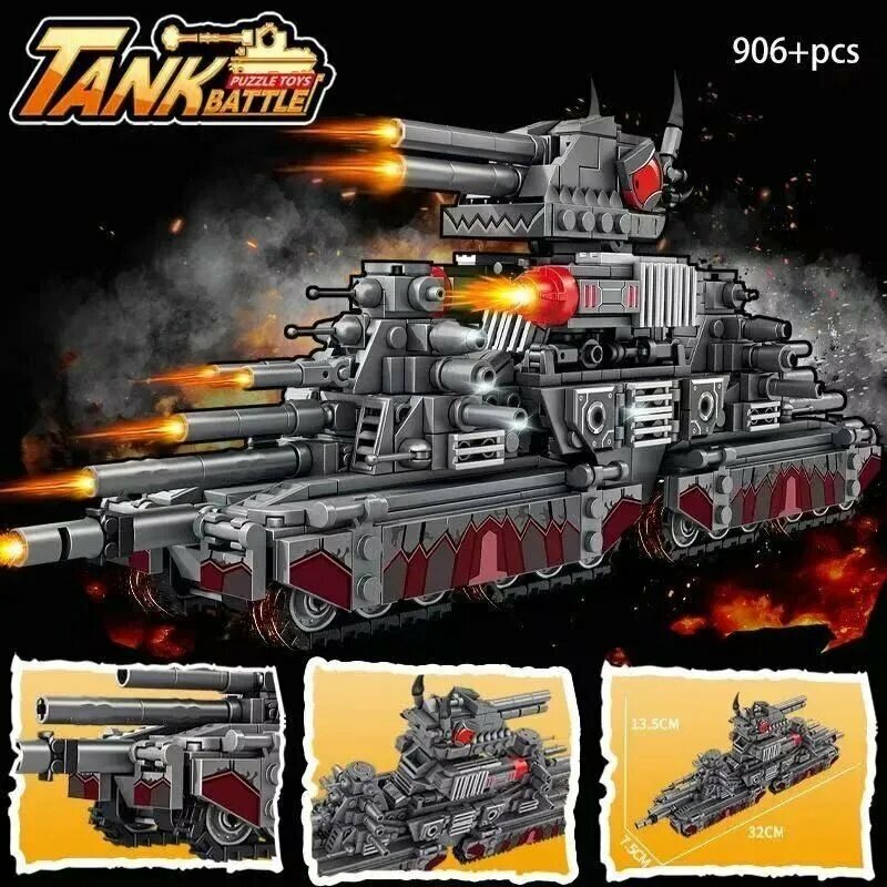 Пластиковый конструктор Советский большой танк KV44