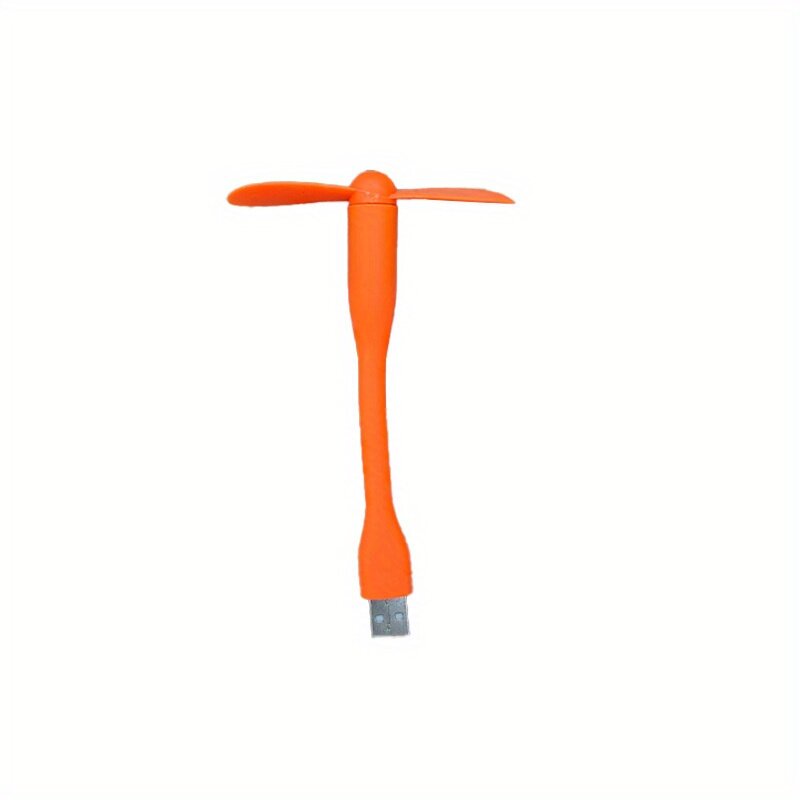 USB-вентилятор складной портативный на 1 шт, оранжевый, для ноутбука и ПК, питание от USB