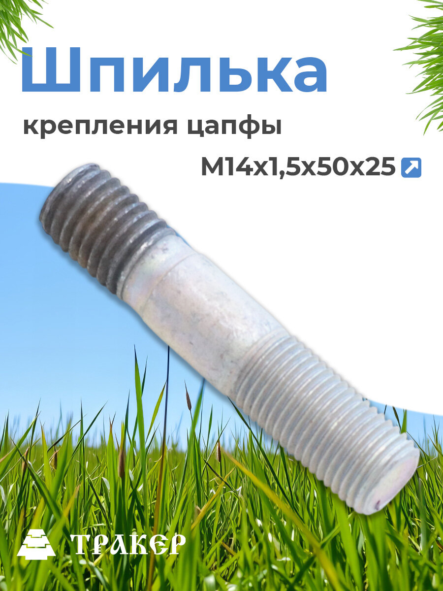 Шпилька М14х1,5х50х25 крепления цапфы (339377-п29) для Урал