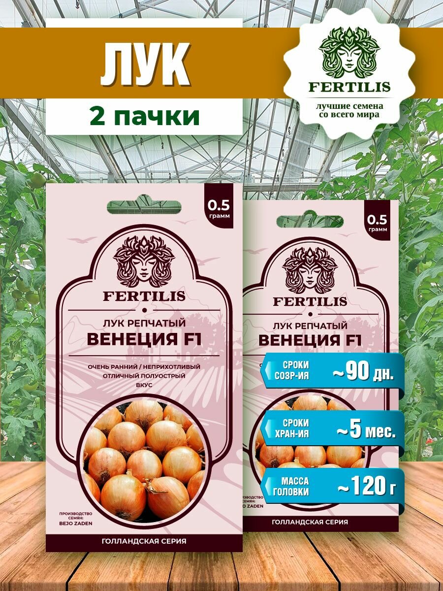 Семена лука репчатого "Венеция F1" от компании Fertilis (2 пачки)