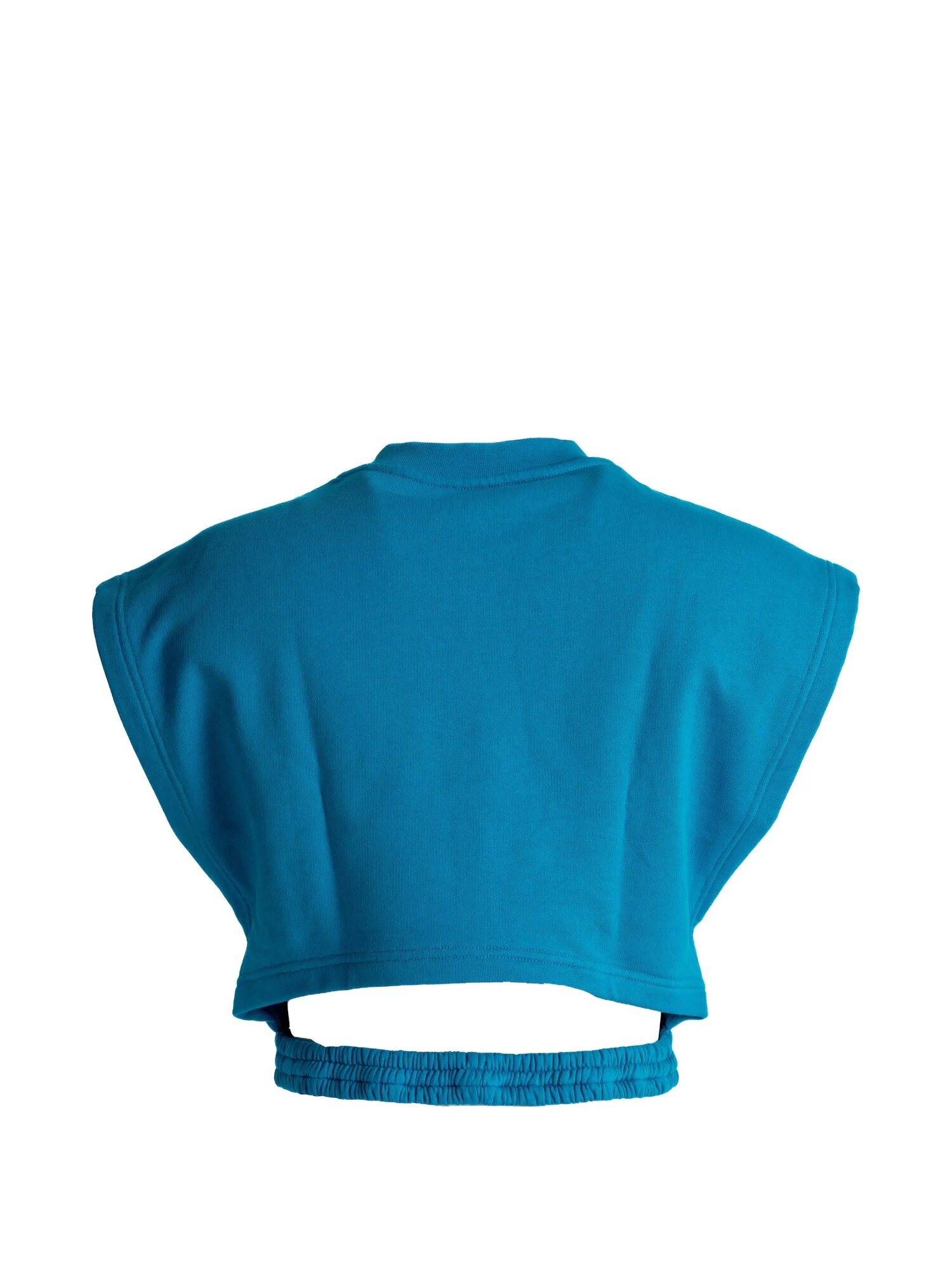 Топ Alaia Cropped sleeveless top, размер 40, синий — фото 1