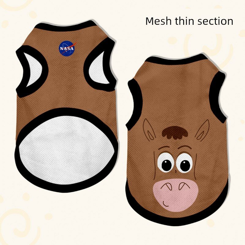NASA Toy Story Мешковатая анти-выпадение жилет для средних собак и кошек, размер L (8-12 фунтов) Одежда для питомцев