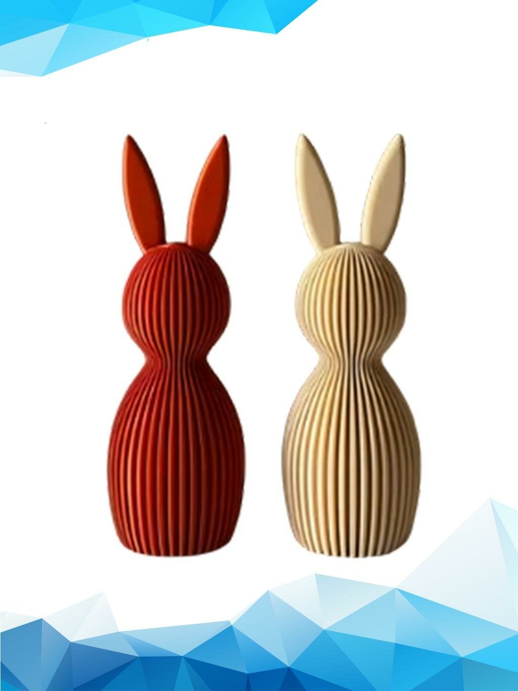3D Пасхальный кролик Статуэтка, 10cm - A