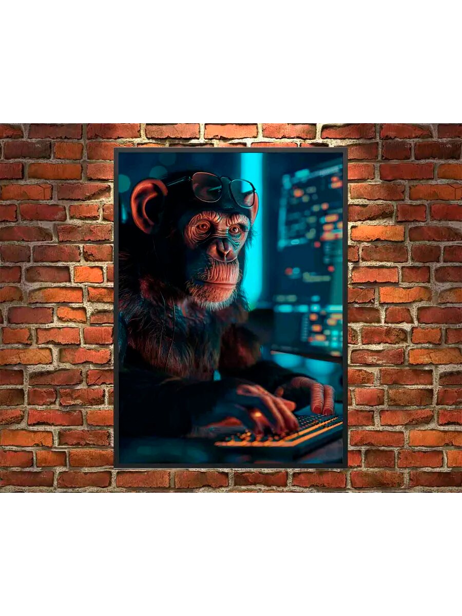 Программист для обезьян-животных 3, Плакат 30x42см
