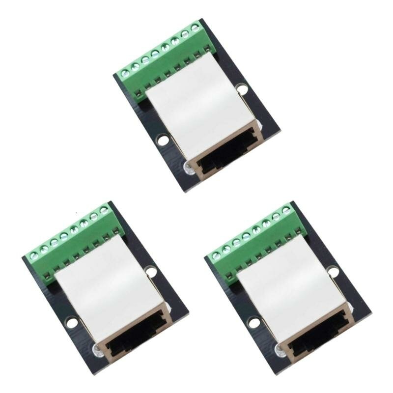 Разъем RJ45 8P8C с клеммной колодкой 2.54мм, 3pc