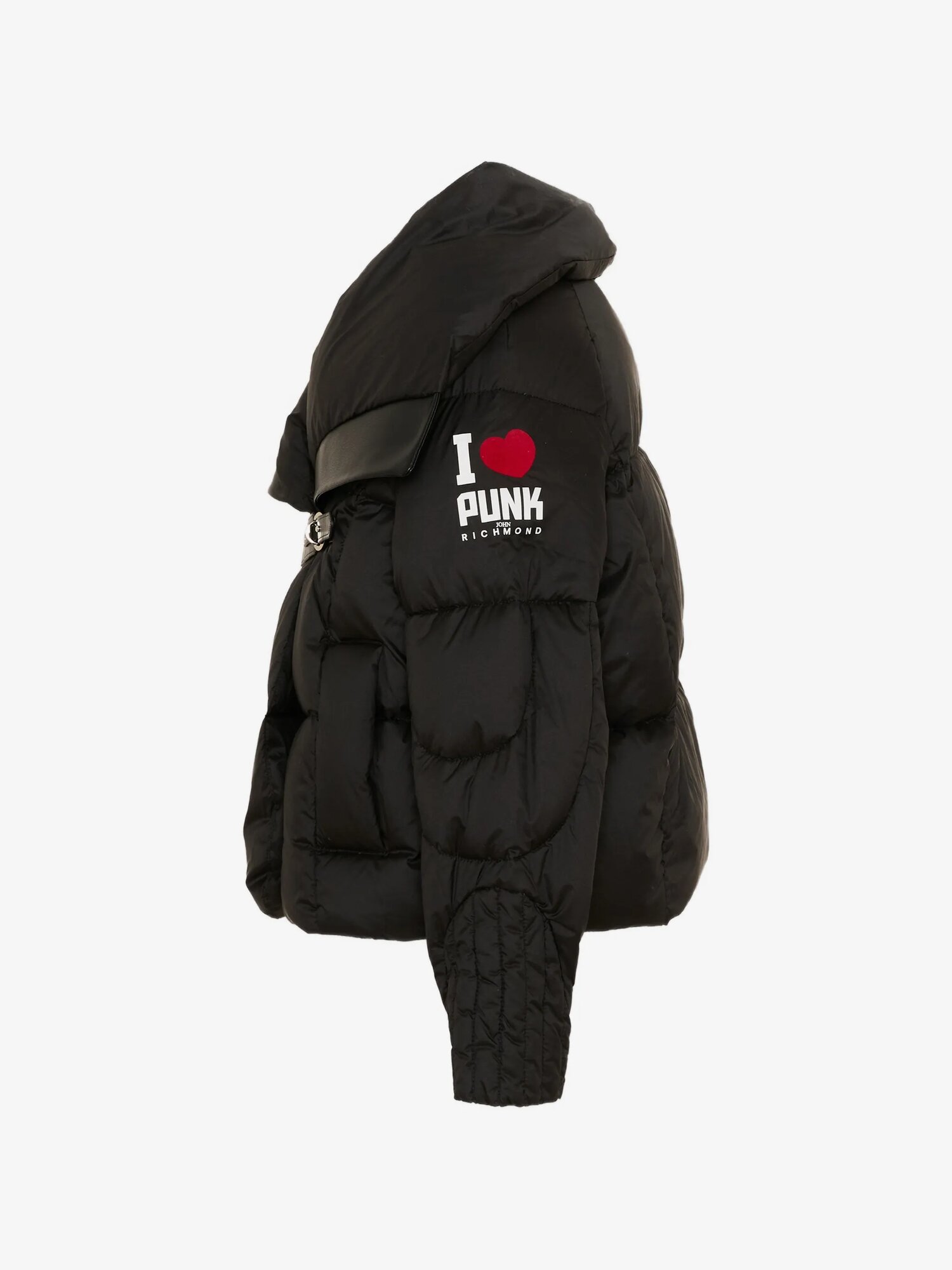 Куртка JOHN RICHMOND Buckle-fastening padded jacket, размер 6 лет, черный/серый металик — фото 1