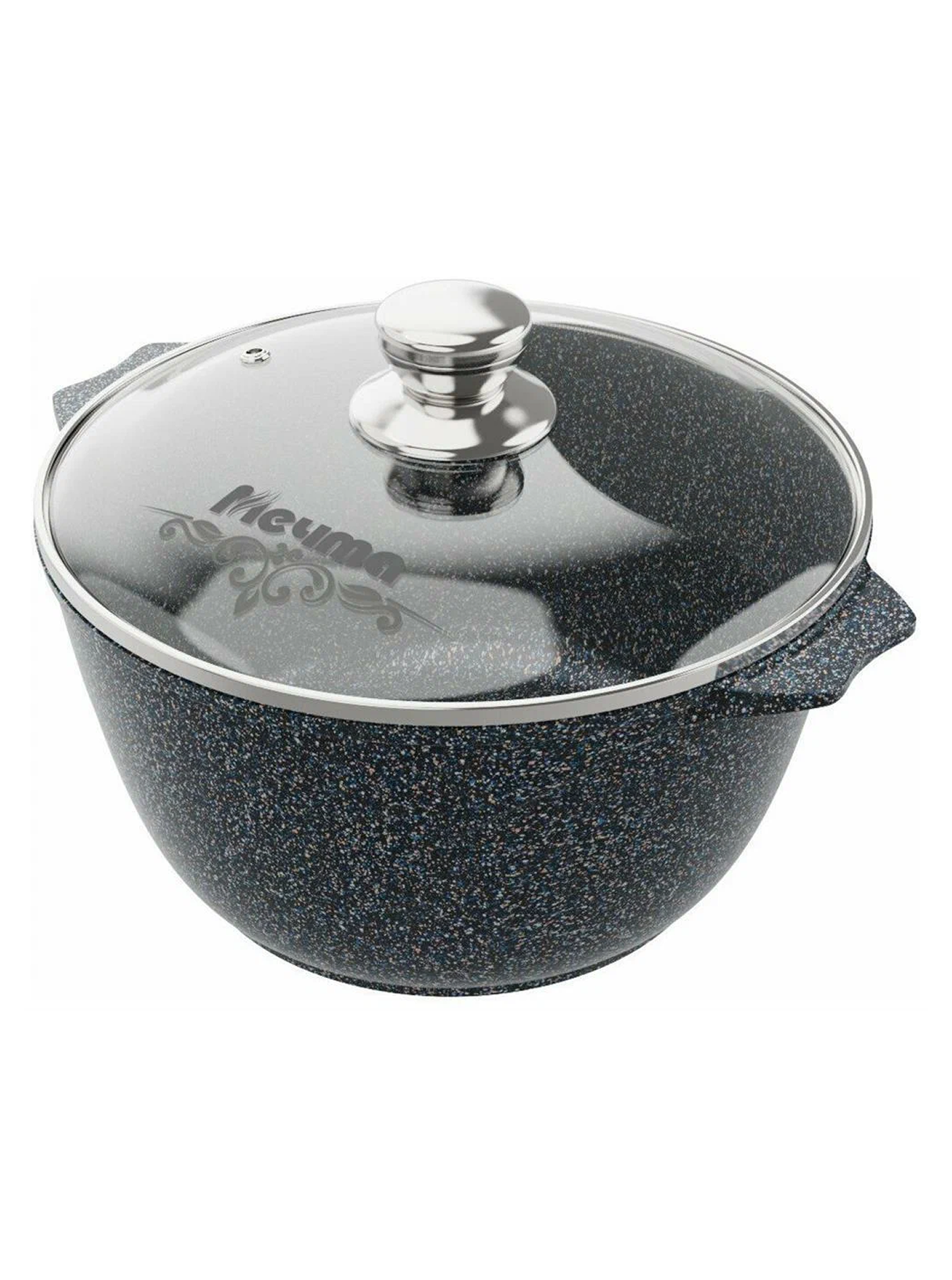 Кастрюля Мечта Гранит 46802 алюминий, диаметр 28 см, black, 6л
