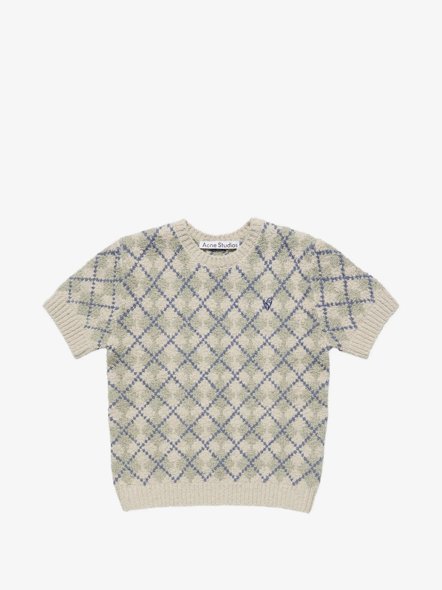 Свитер Acne Studios Bouclé argyle knit sweater