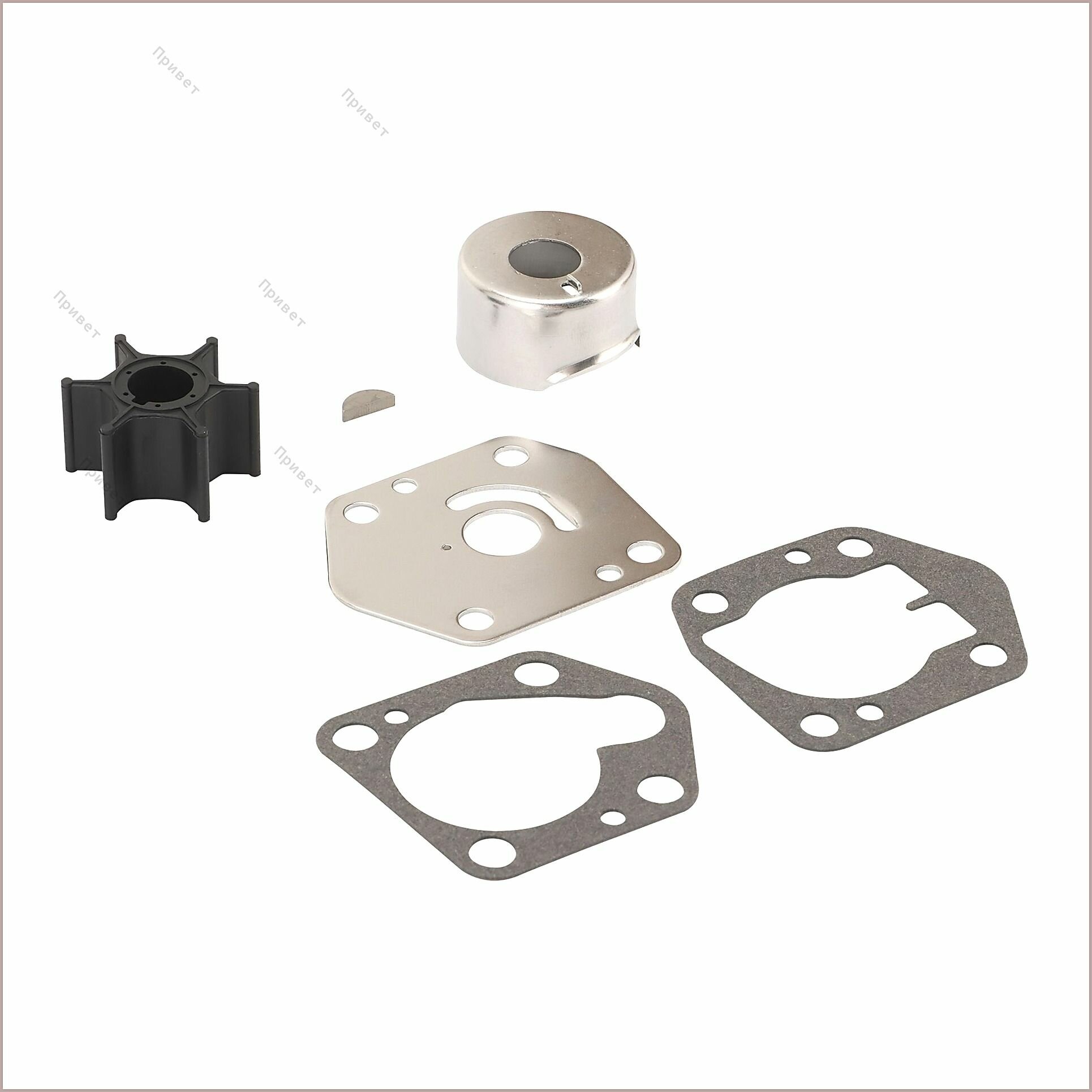 Ремкомплект водяной помпы для Suzuki DF8A DF9.9A DF9.9B DF15A, 17400-99J20, крыльчатка, прокладки