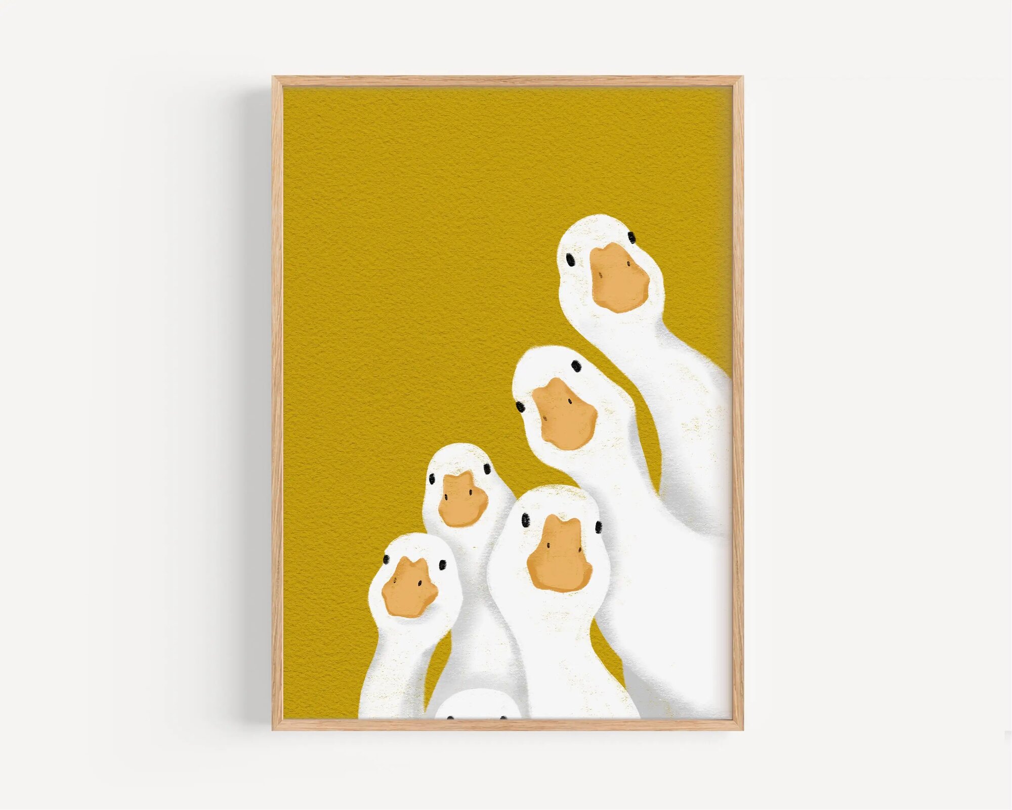Картина на холсте HALFLEMART "Забавный Причудливый Утенок" Желтый, TT3845-1, 30x40cm no frame