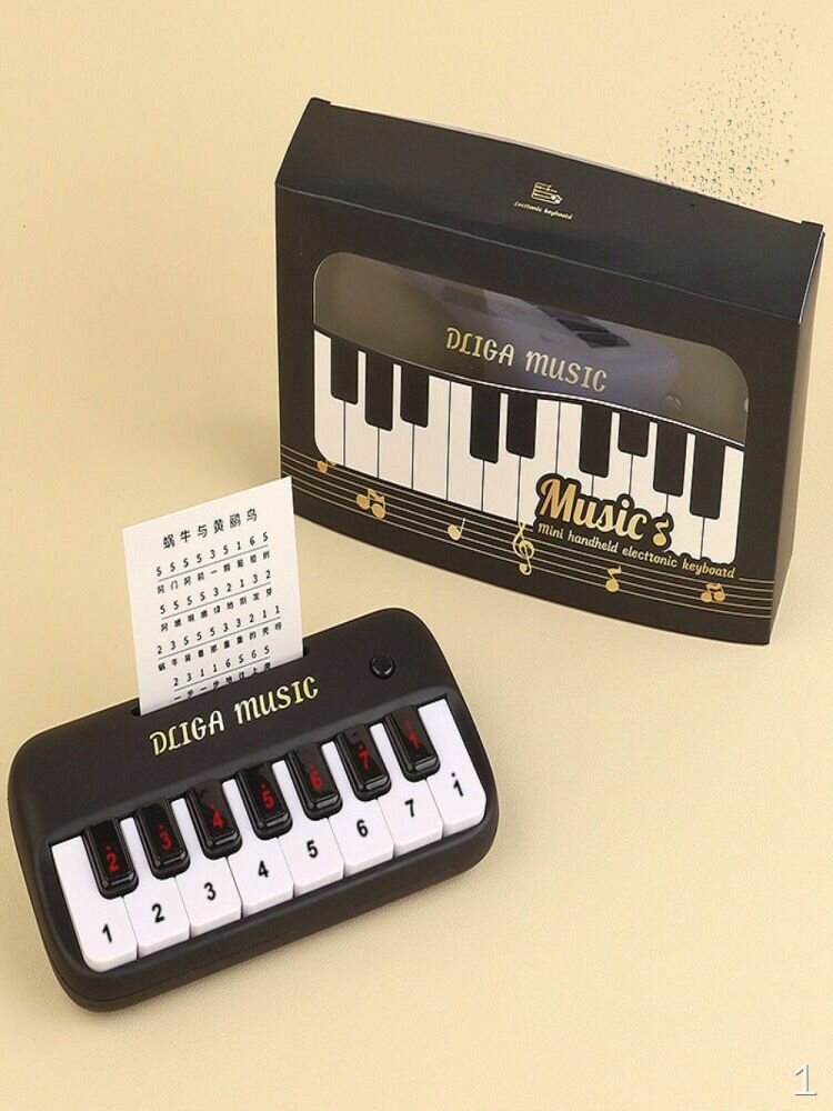 Музыкальное фортепиано DlIGA MUSIC mini handheld electronic keyboard с 8 клавишами для детей, игрушка