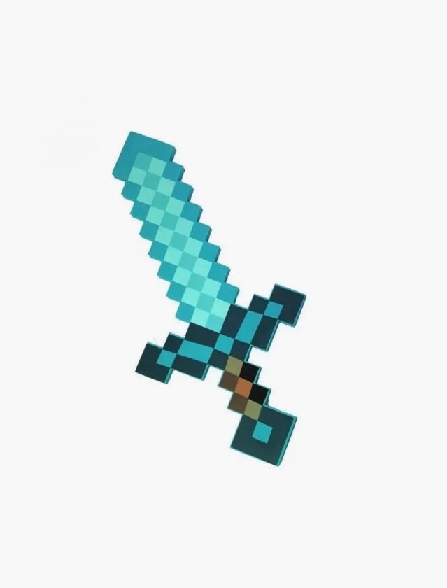 Алмазный Меч Майнкрафт 60 см (Minecraft)