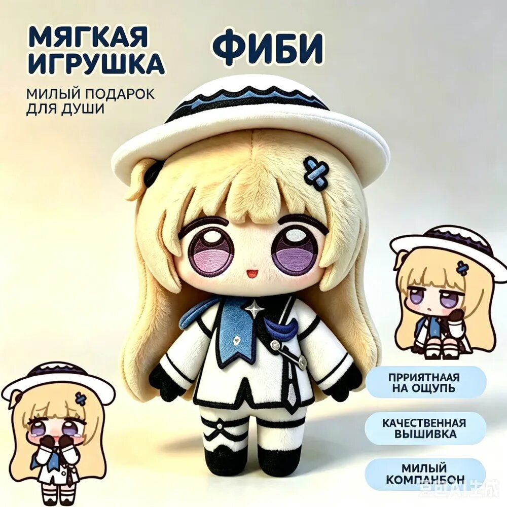 Плюшевая игрушка Фиби, 25 см, подарок для поклонников аниме