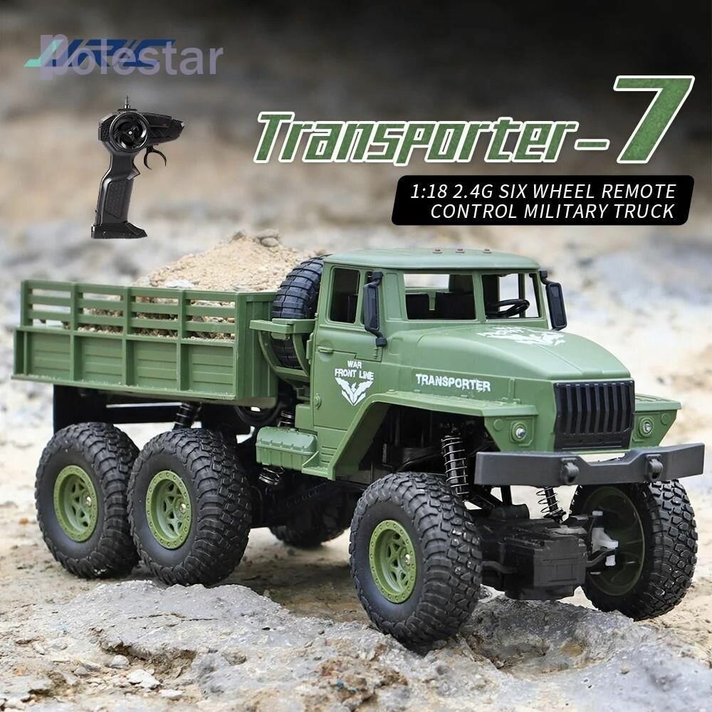 JJRC 1/18 Радиоуправляемый Внедорожный автомобиль: 2,4 G Радиоуправляемый автомобиль Военная электрическая машина 10 км/ч