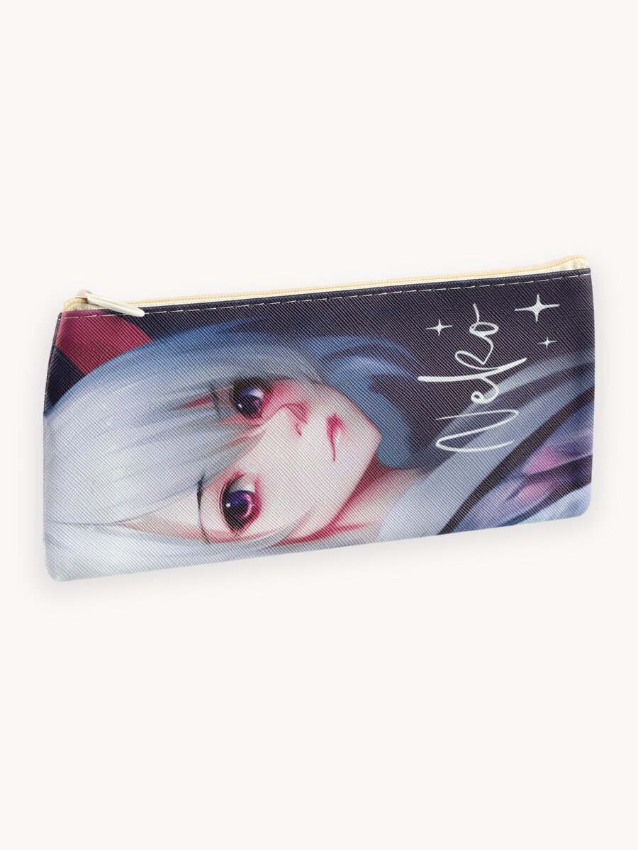 Пенал школьный MESHU Neko, мягкий, искусственная кожа, на молнии