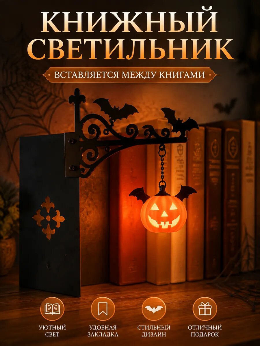 Книжный светильник закладка с подсветкой для чтения