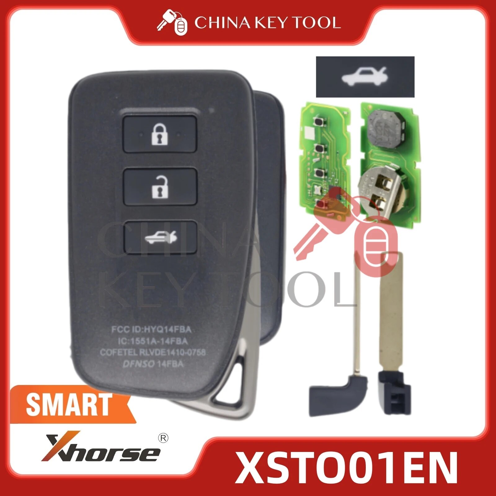 1 шт. Xhorse XSTO01EN глобальная версия XM38 Smart Key 4D 8A 4A «все в одном» с логотипом для печатной платы с поддержкой Lexus 0020 2110 0010