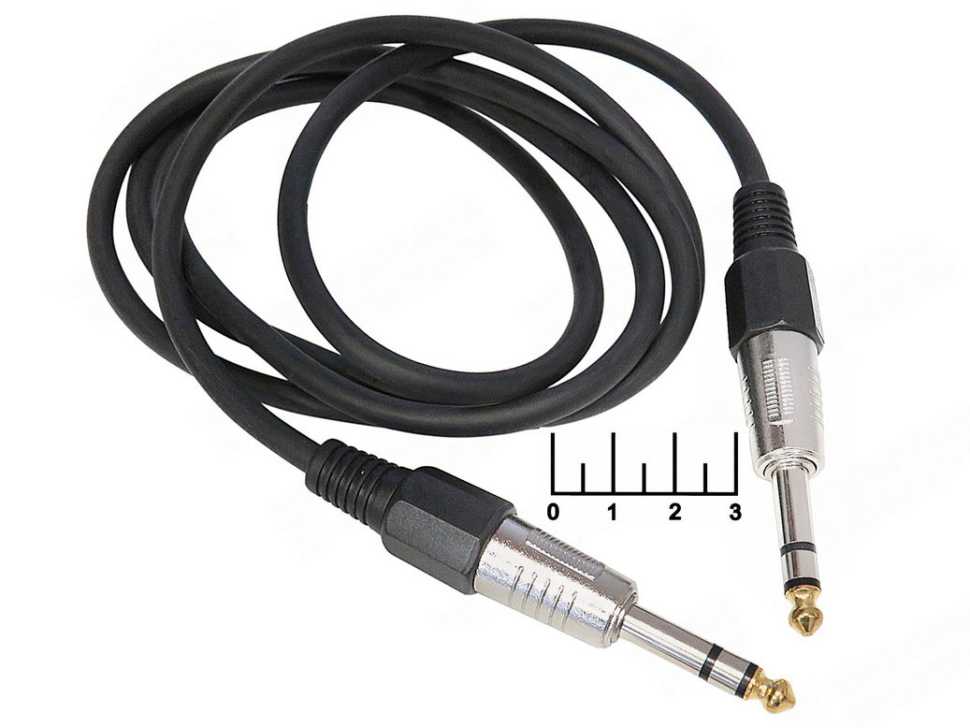 Шнур AUD 6.3-AUD 6.3 стерео 1.5м металл пластик