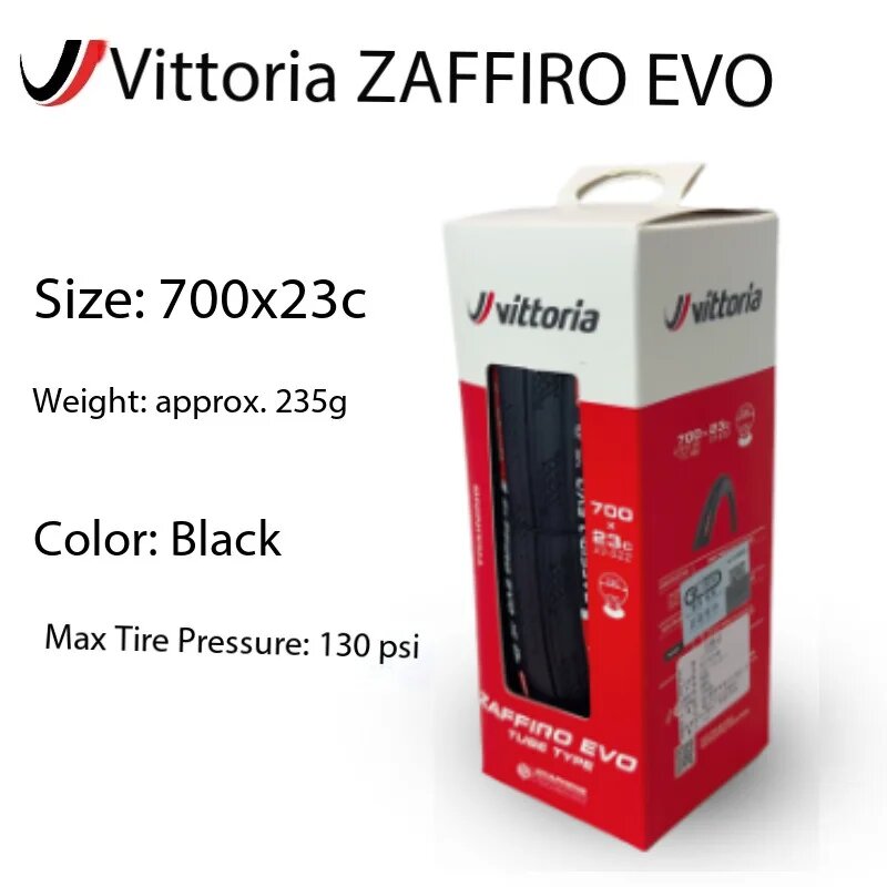 VITTORIA ZAFFIRO EVO складная шина для шоссейного велосипеда ZAFFRIO EVO 23C