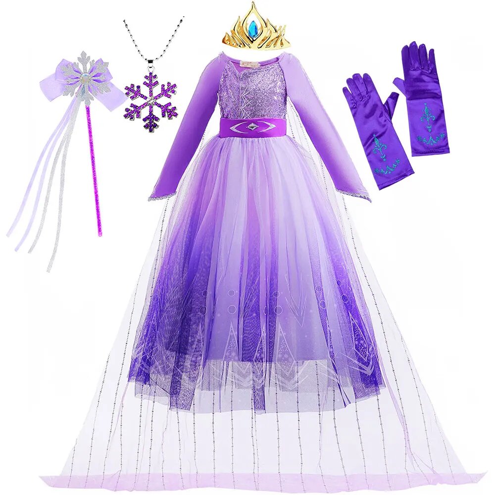 Платье Эльзы из мультфильма «Холодное Сердце» 5-6T(TAG 130), Elsa 02