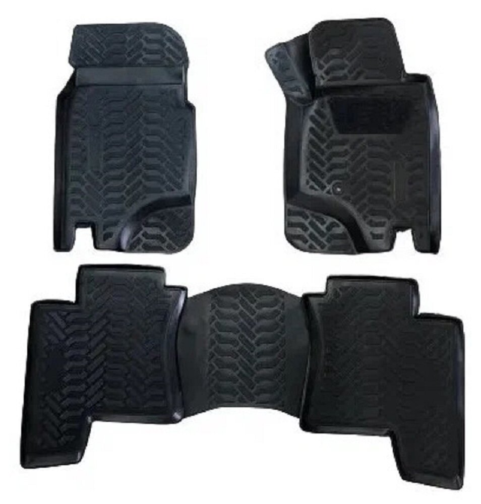 Mitsubishi Pajero 2 5D (ПР) (1991-1999) модельные коврики в салон (правый руль) (3D с подпятником) (Крепеж)