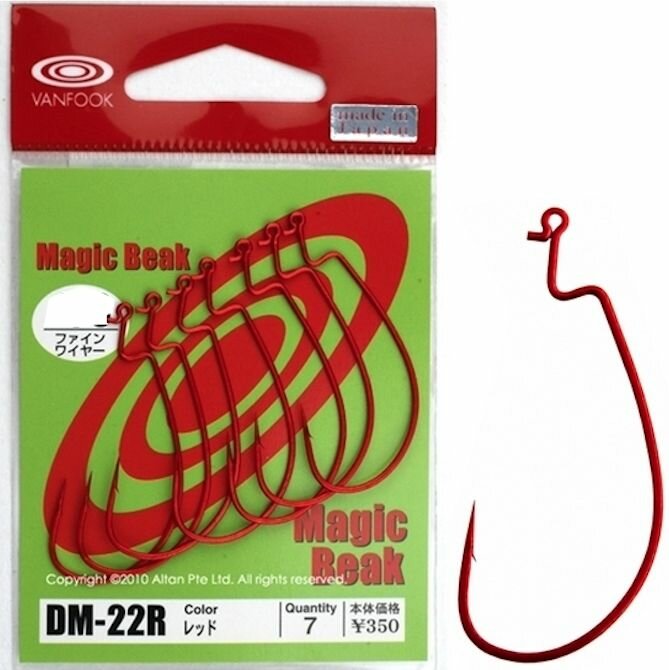 Крючки офсетные Vanfook DM-22R, #1