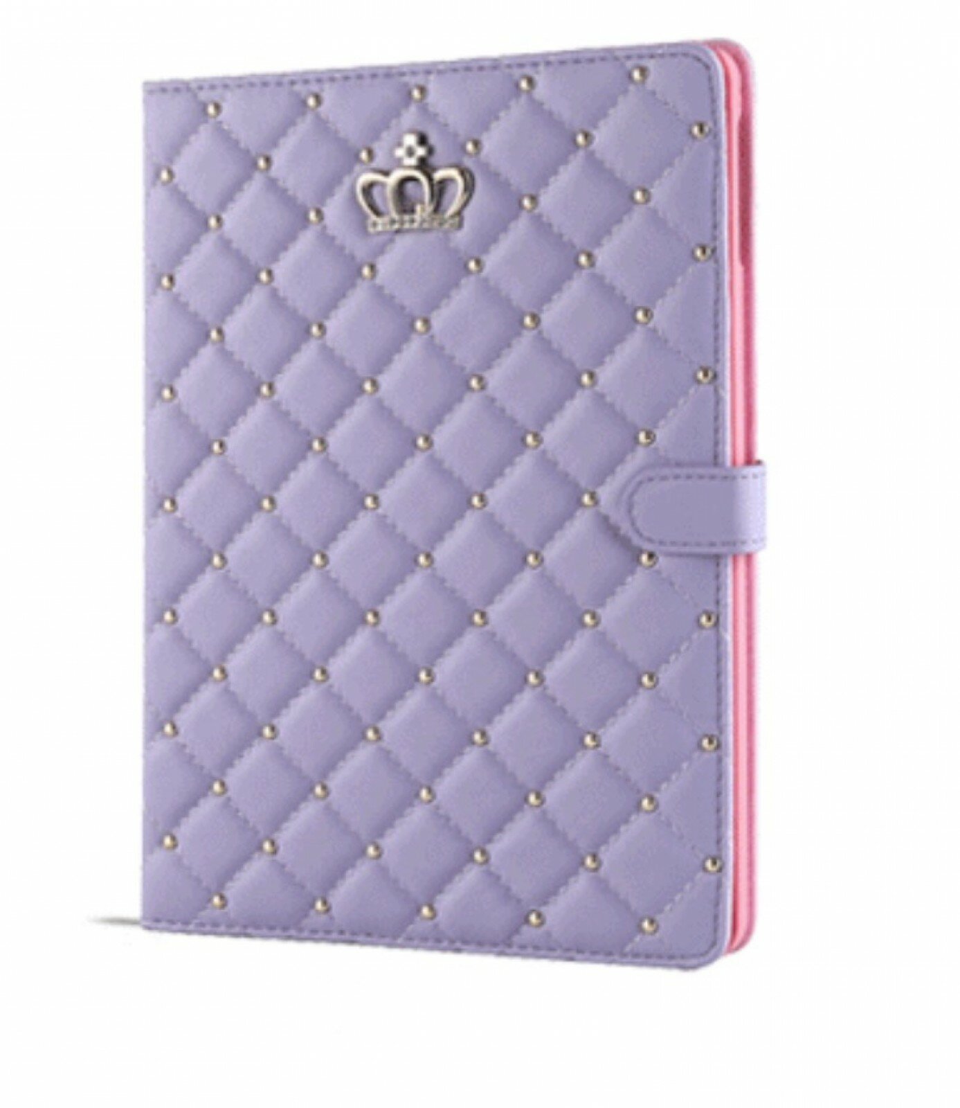 Защитный чехол MyPads для iPad mini 1/2/3 с магнитной застежкой и металлической короной Парижский фиолетовый