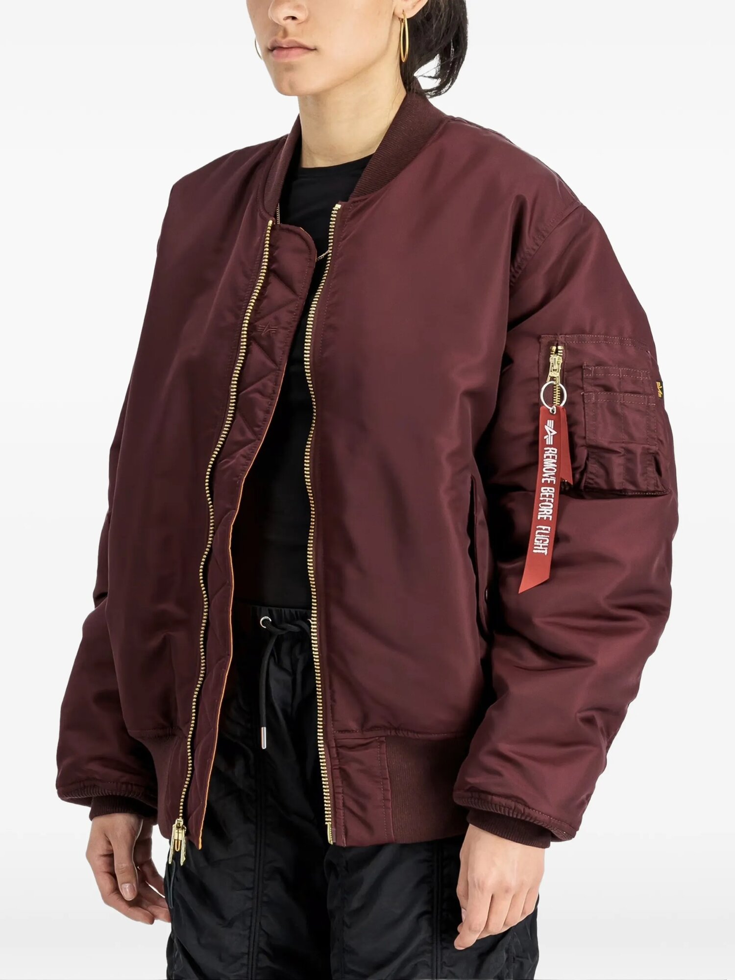 Бомбер ALPHA INDUSTRIES, размер S, красный — фото 1