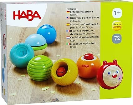 Обучающая деревянная игра Haba - "Гусеница", звуковые эффекты, 7 эл. - 2010924001