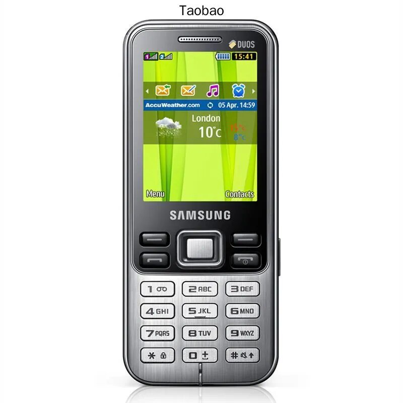 Samsung Мобильный телефон черный 2.2 дюйма 2 SIM карты FM-радио microSD пластик