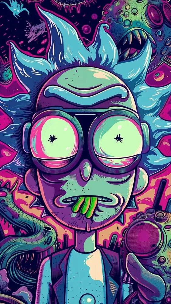 Алмазная Картина "Рик И Морти New" 30х40 См / Вышивка Стразами