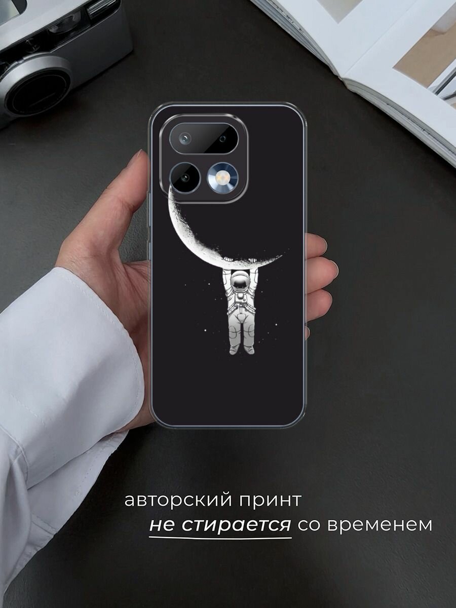 Чехол на Realme 16 Pro / Реалме 16 Про с принтом Зависший космонавт — фото 1